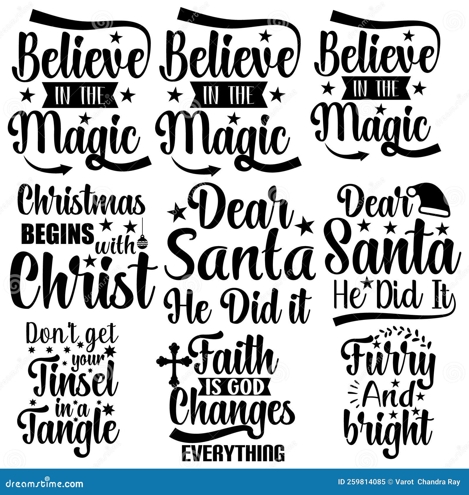 Christmas Day Creative T-shirt Design. Stock Illustration ...