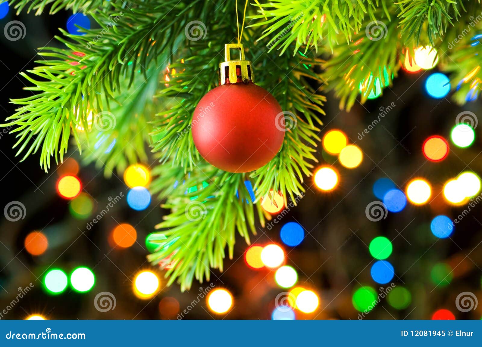 Christmas Decoration and Blurred Lights Stock Image - Image of decor ...
