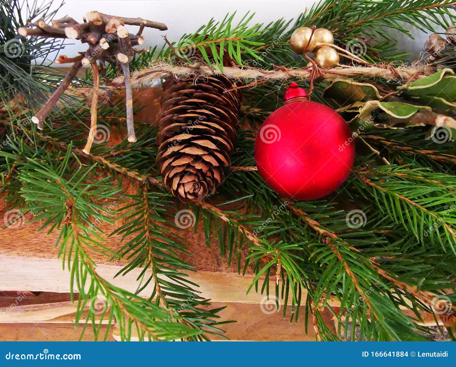 Christmas Decoration Fir Branch with Fir Cone Stock Photo - Image of ... Christmas Decoration Fir Branch with Fir Cone Stock Photo - Image of ...