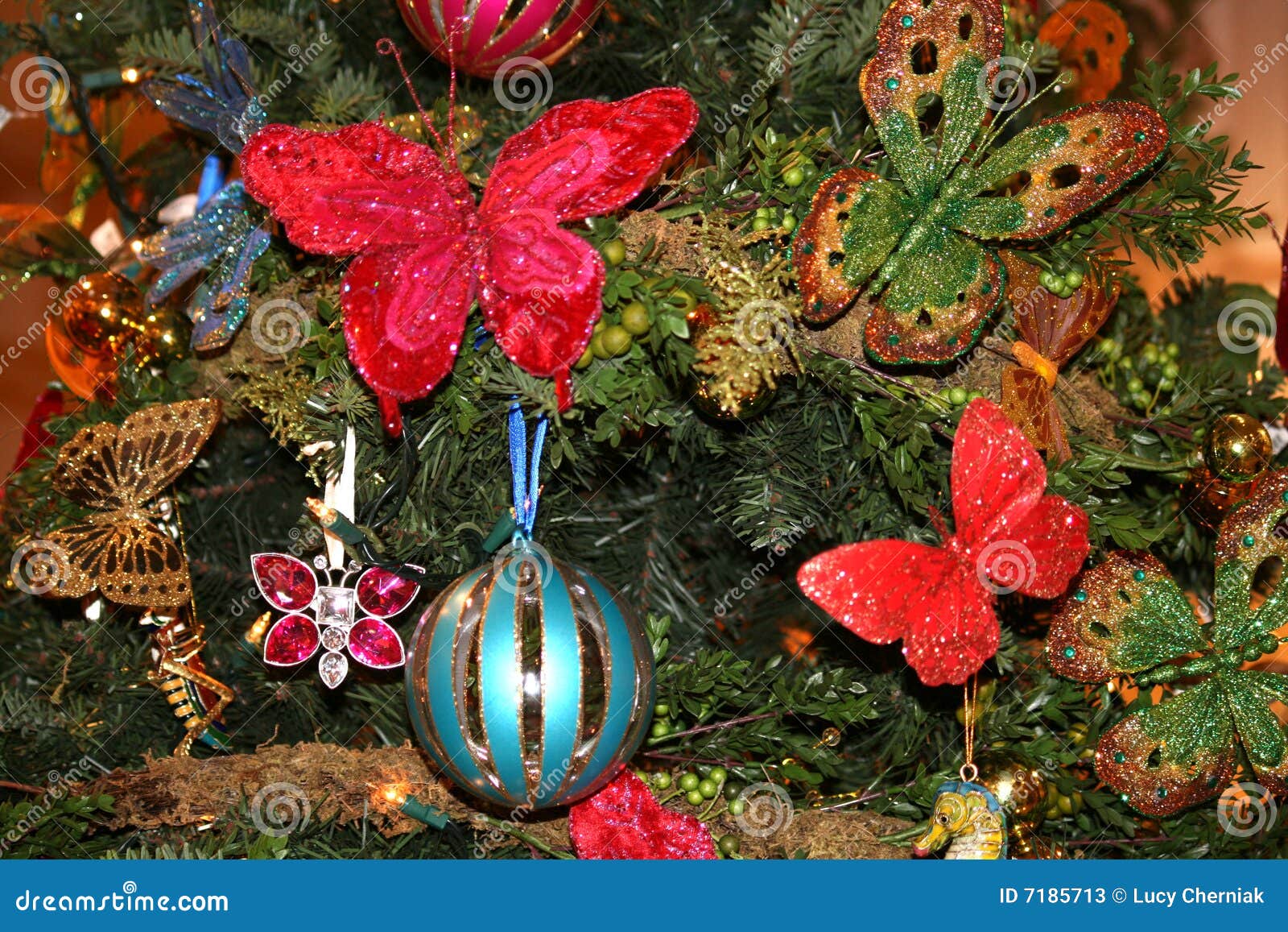 Christmas Decoration on Fir Tree Stock Image - Image of tree, nature ... Christmas Decoration on Fir Tree Stock Image - Image of tree, nature ...