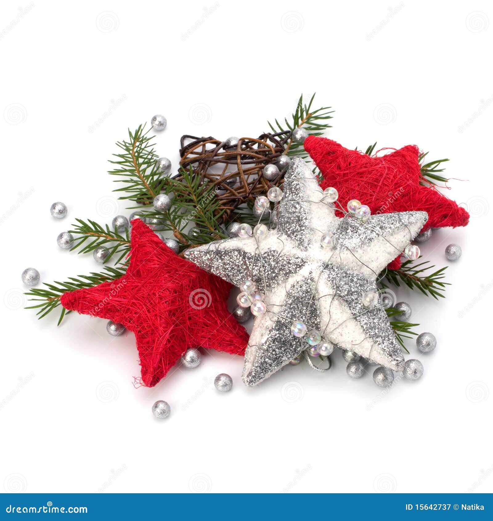 Christmas Decoration Isolated On White Background Stock Image - Image ...