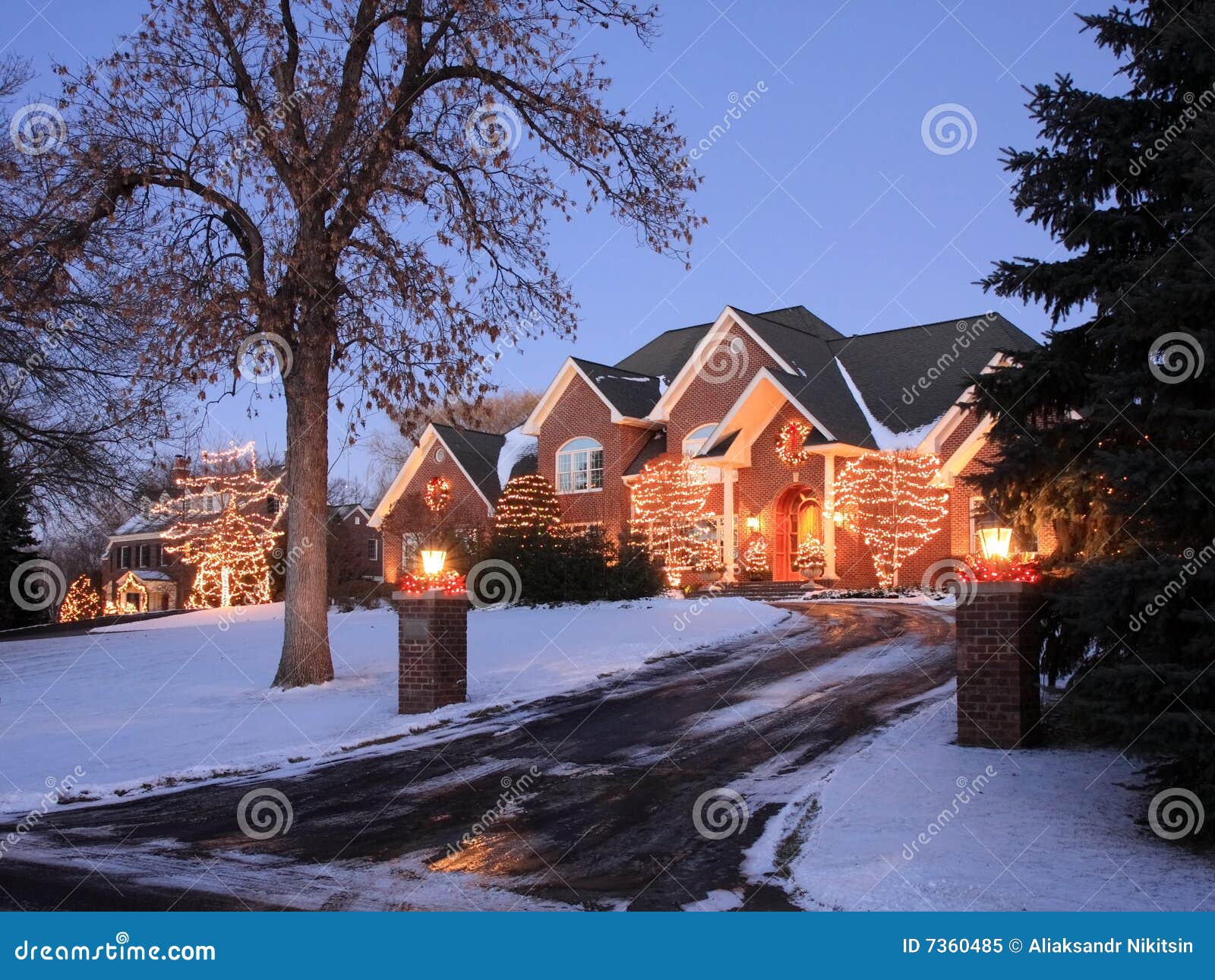 Christmas Decoration in Minnesota Stock Image - Image of illuminated ...