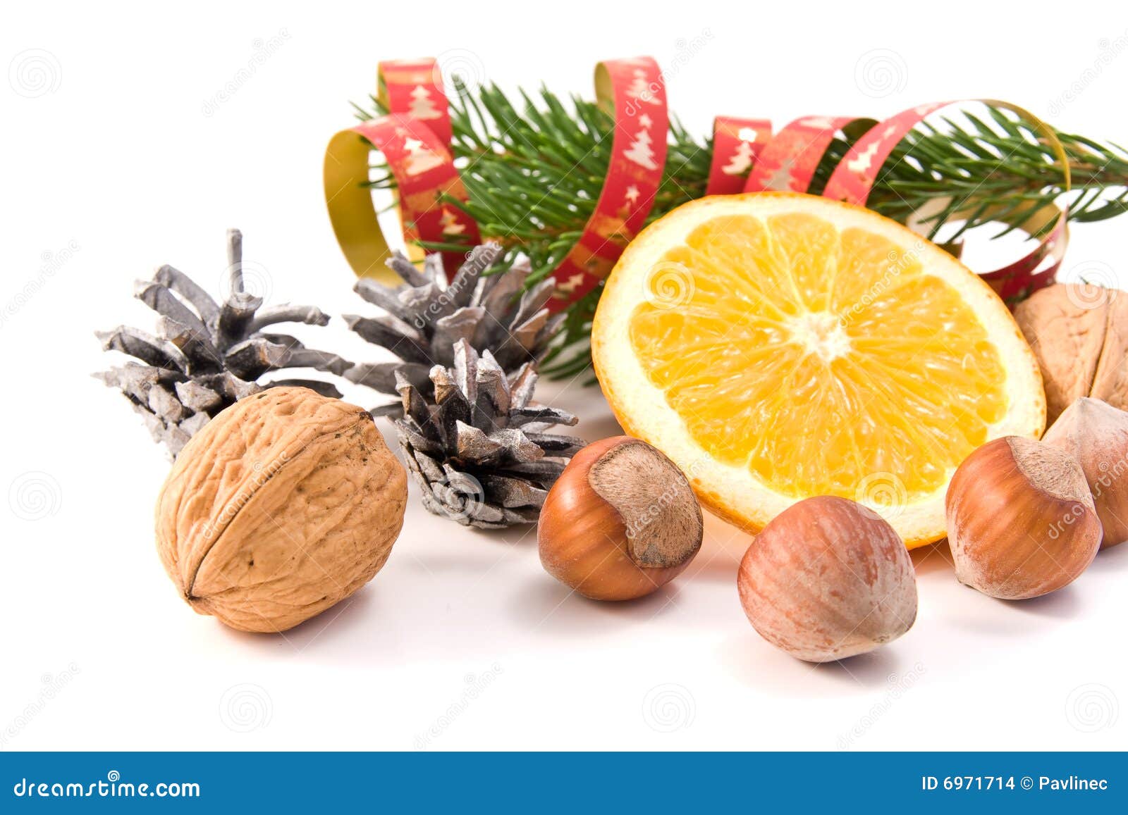 Christmas Decoration with Nuts Stock Photo - Image of hazelnut ...