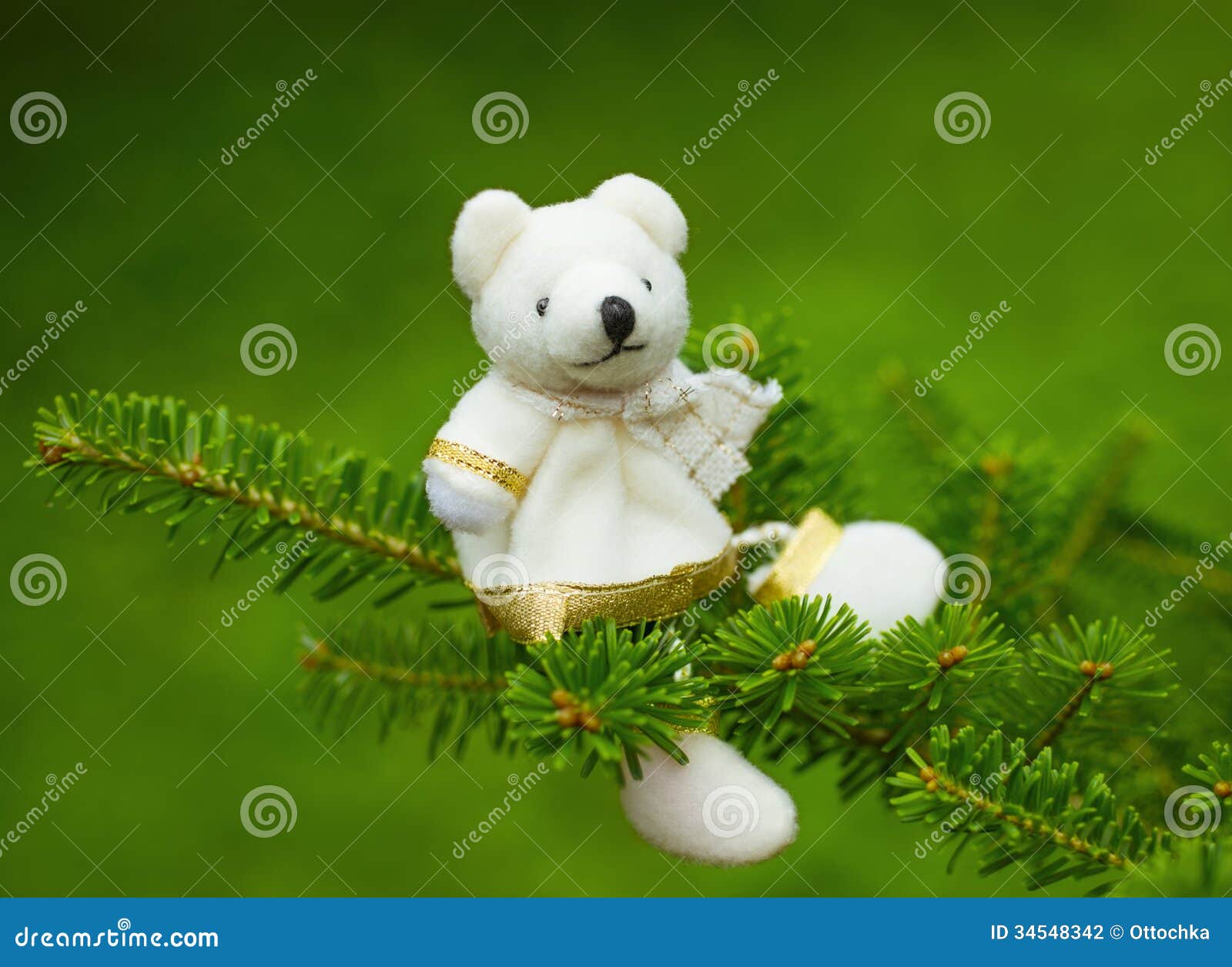 Christmas Decoration on the Tree Bear Stock Photo - Image of fairy ...