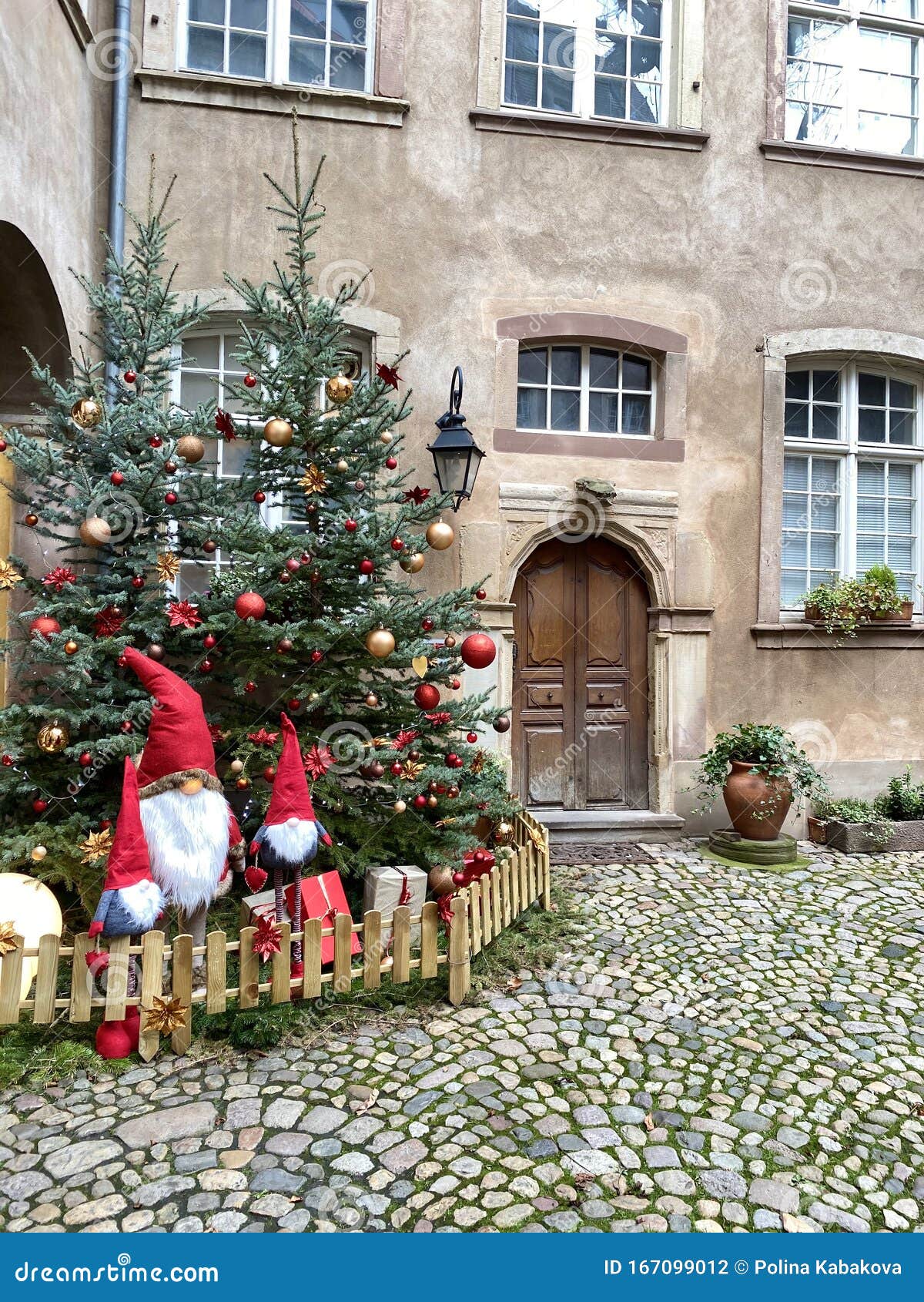 Christmas Decorations with Dwarfs Stock Photo - Image of trees, dwarfs ...