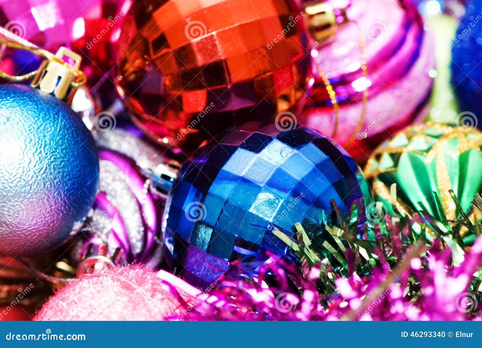 Christmas Decorations in Festive Stock Photo - Image of bauble, festive ...