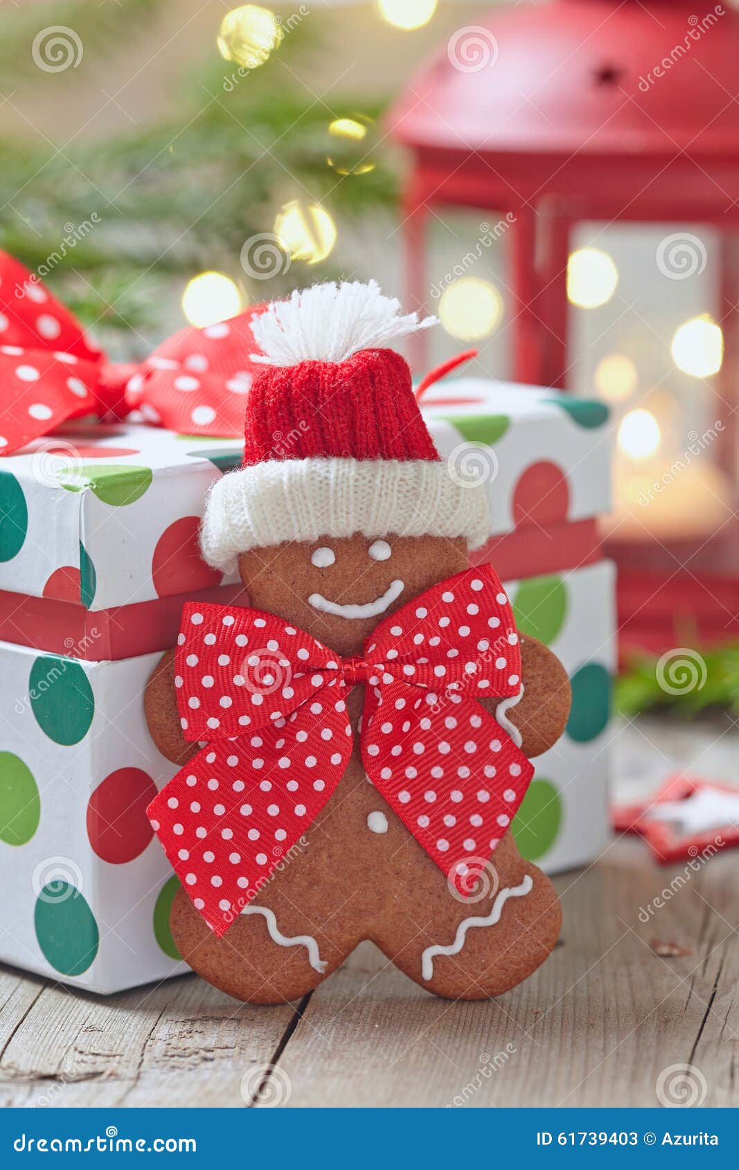Christmas Decorations with Gingerbread Man Stock Image - Image of ...