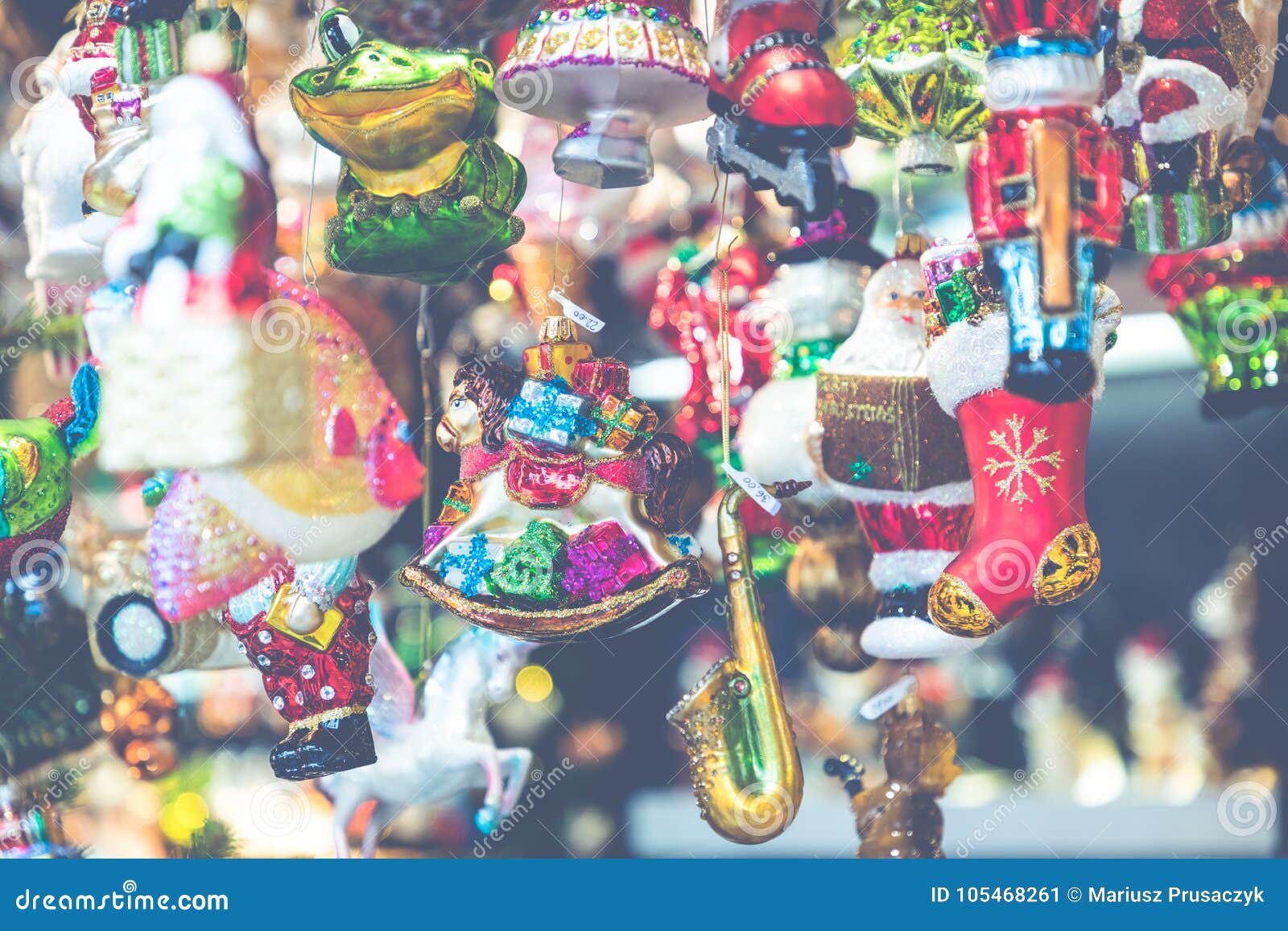 Christmas Decorations on the Market in Berlin, Germany. Stock Image ...