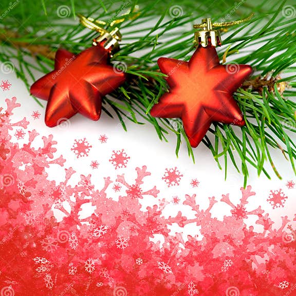 Christmas Decorations Red Stars Stock Illustration - Illustration of ...