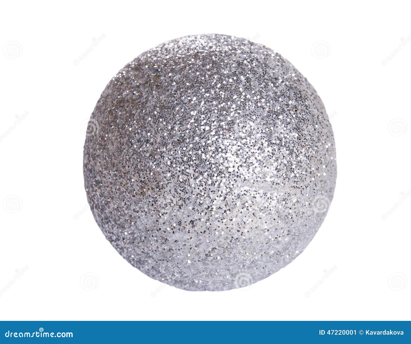 Christmas Decorations Shiny Silver Ball Isolated Stock Image - Image of ...