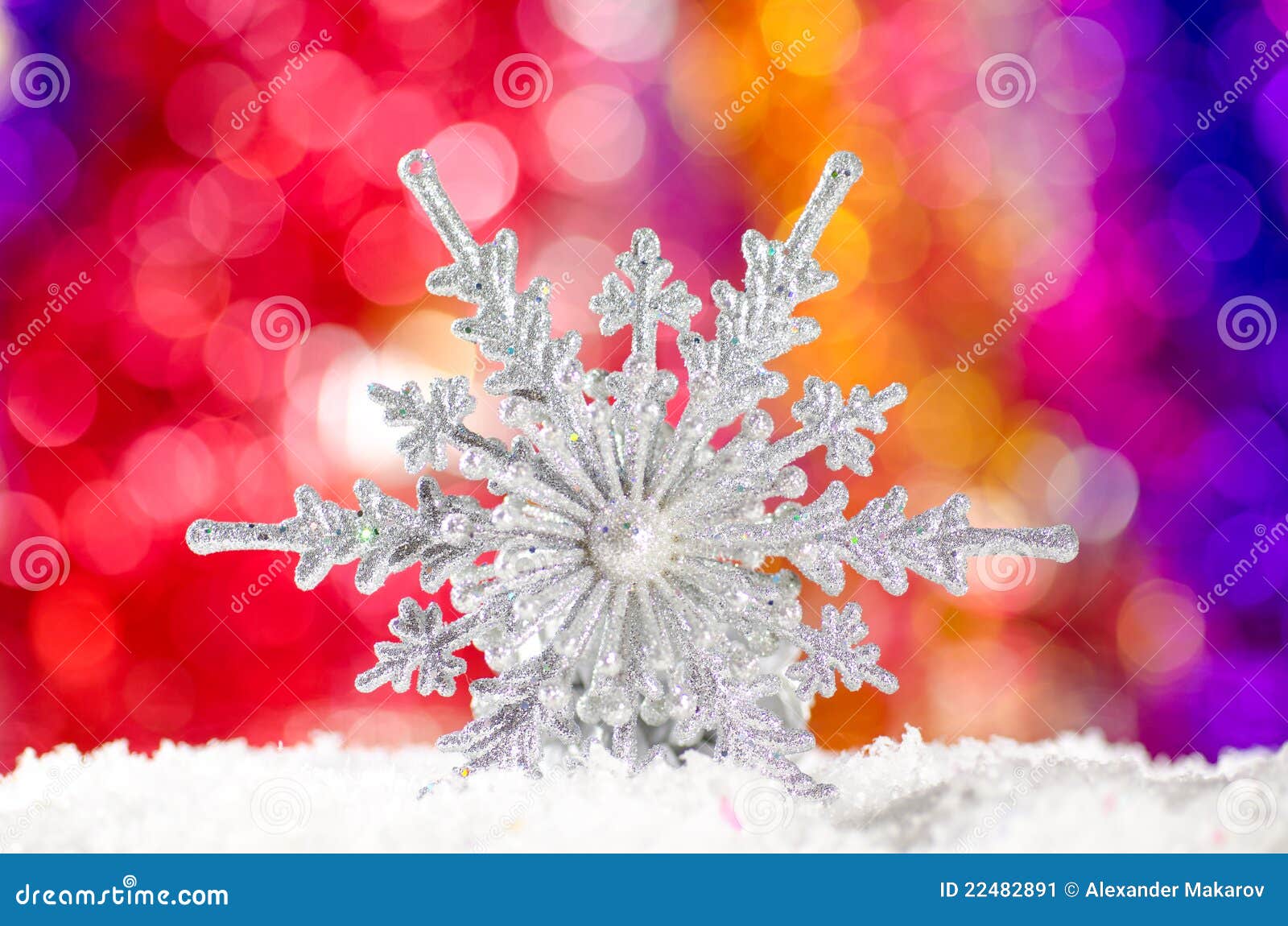 Christmas Decorations in the Snow. Stock Image - Image of bright, ball ...