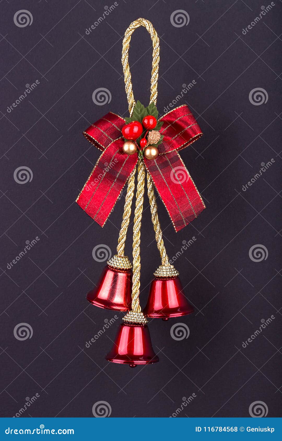 Christmas Decorations Three Bells Stock Photo - Image of jingle ...