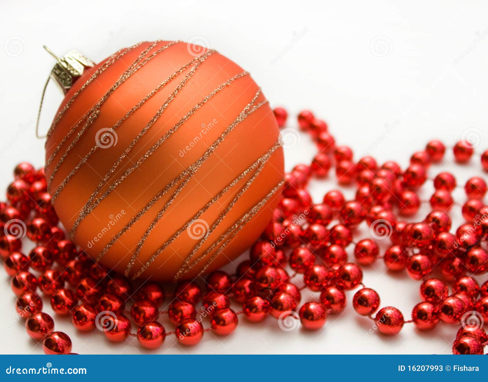 Christmas Decorations on White Background Stock Image - Image of ...