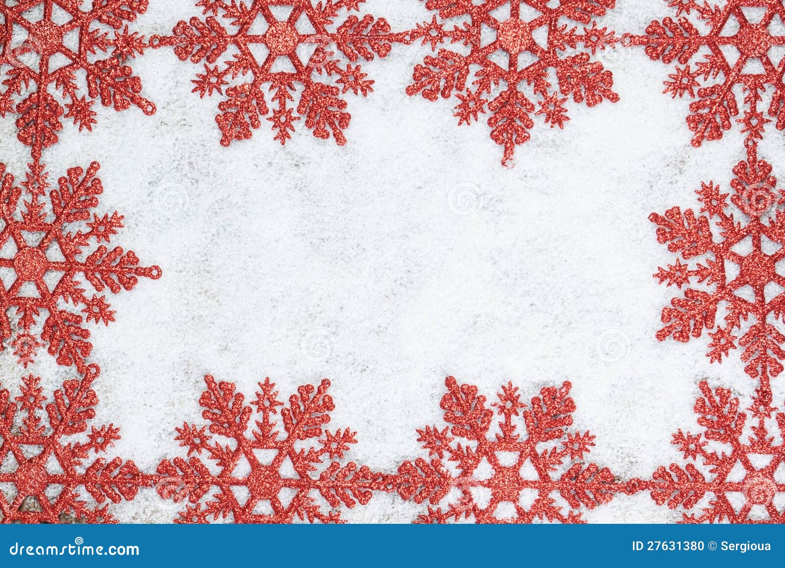 Christmas Decorative Frame with Snowflakes. Stock Photo - Image of ...