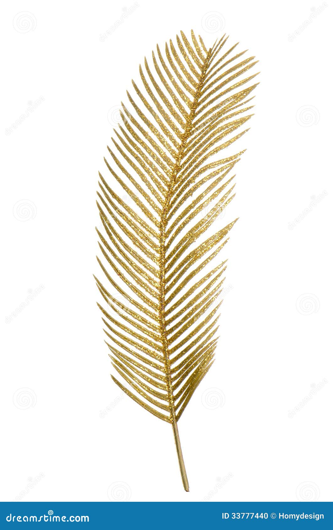 Christmas Decorative Golden Feather Stock Photo - Image of glitter ...