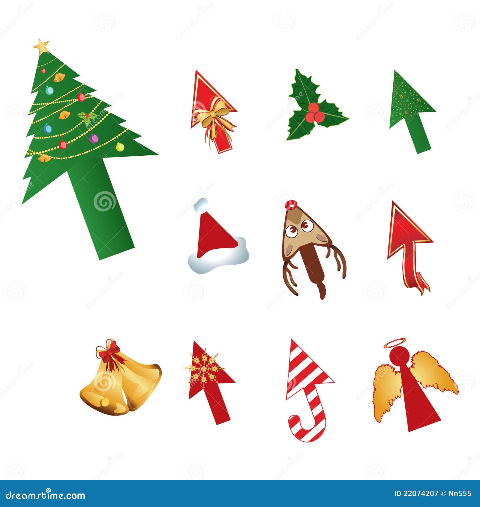 Christmas design cursors stock vector. Illustration of creative - 22074207
