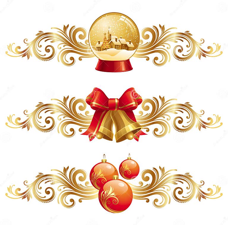 Christmas design elements stock vector. Illustration of december - 6787531