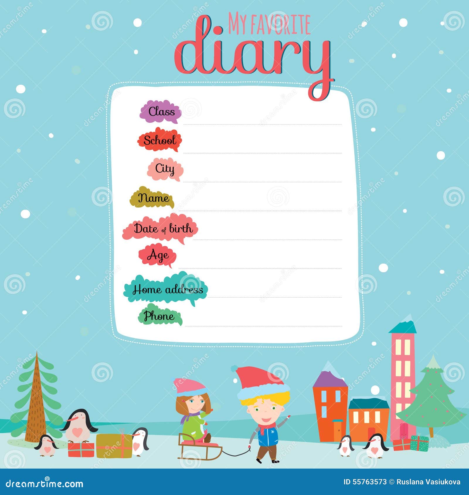 Christmas Design for Notebook, Diary, Organizers Stock Vector ...