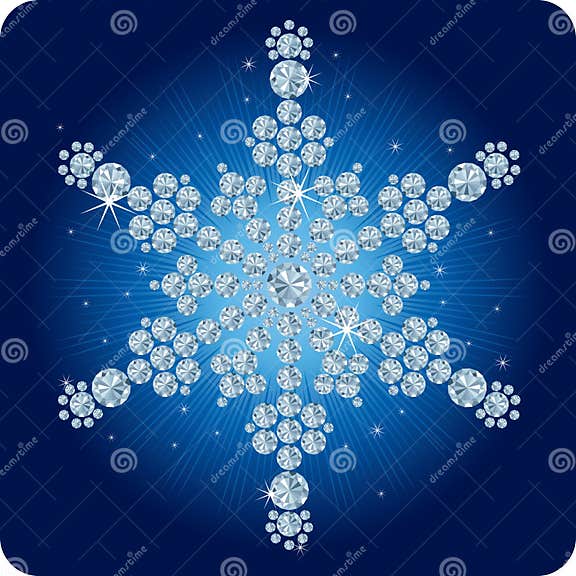 Christmas Diamond Snowflake / Vector Illustration Stock Vector ...