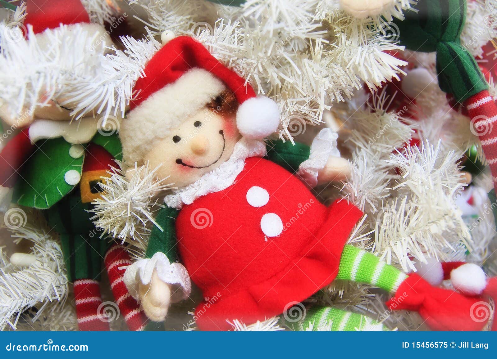 Christmas Doll Ornament stock image. Image of decoration - 15456575