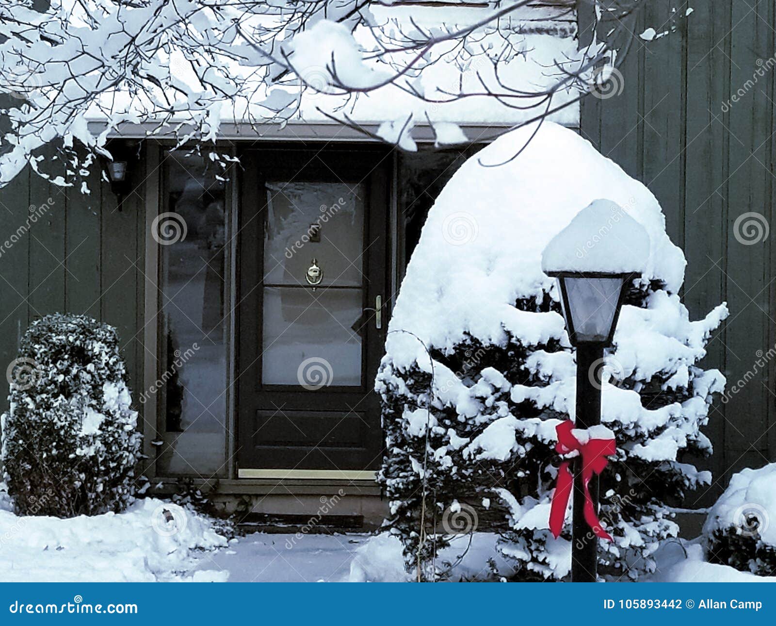 Christmas Doorway stock photo. Image of winter, doorway - 105893442