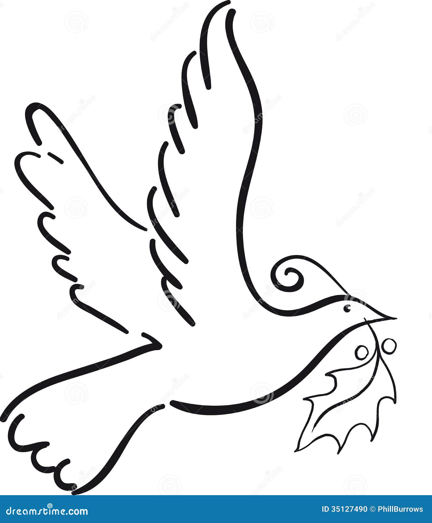Christmas dove stock illustration. Illustration of xmas - 35127490