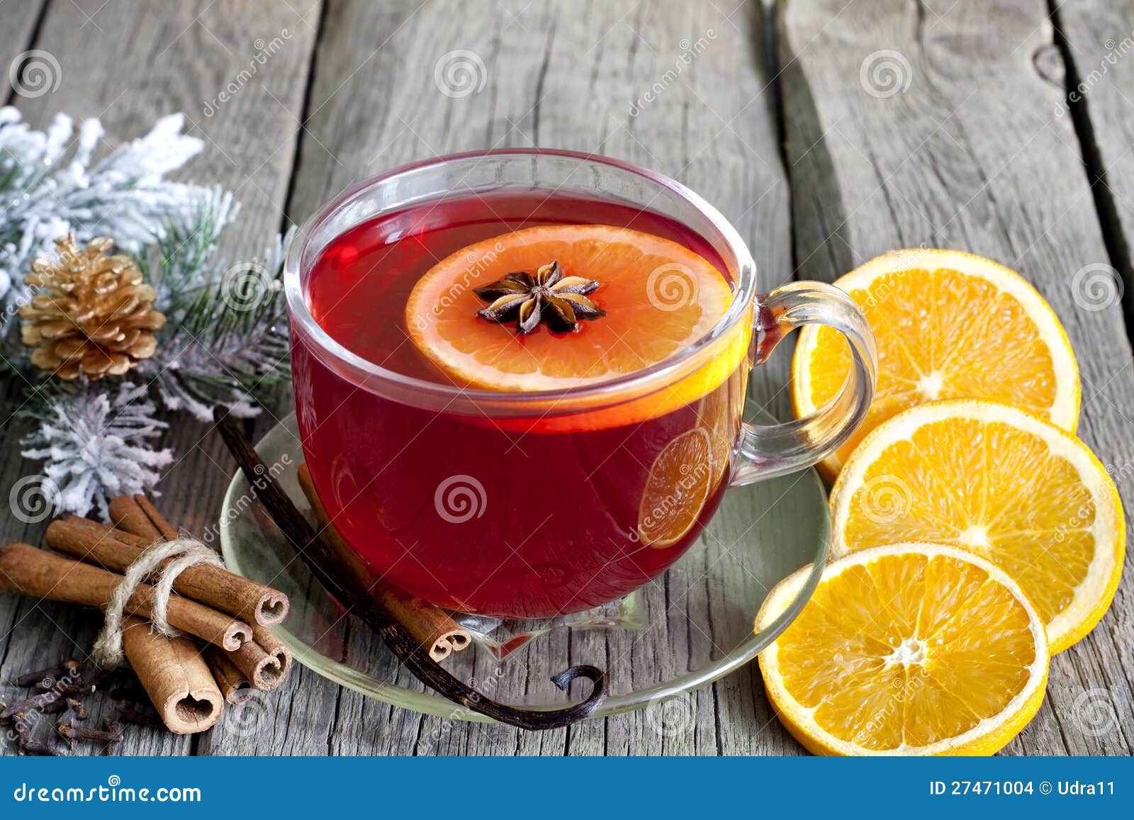 Christmas Drink Punch and Spices Stock Photo - Image of decor, closeup ...