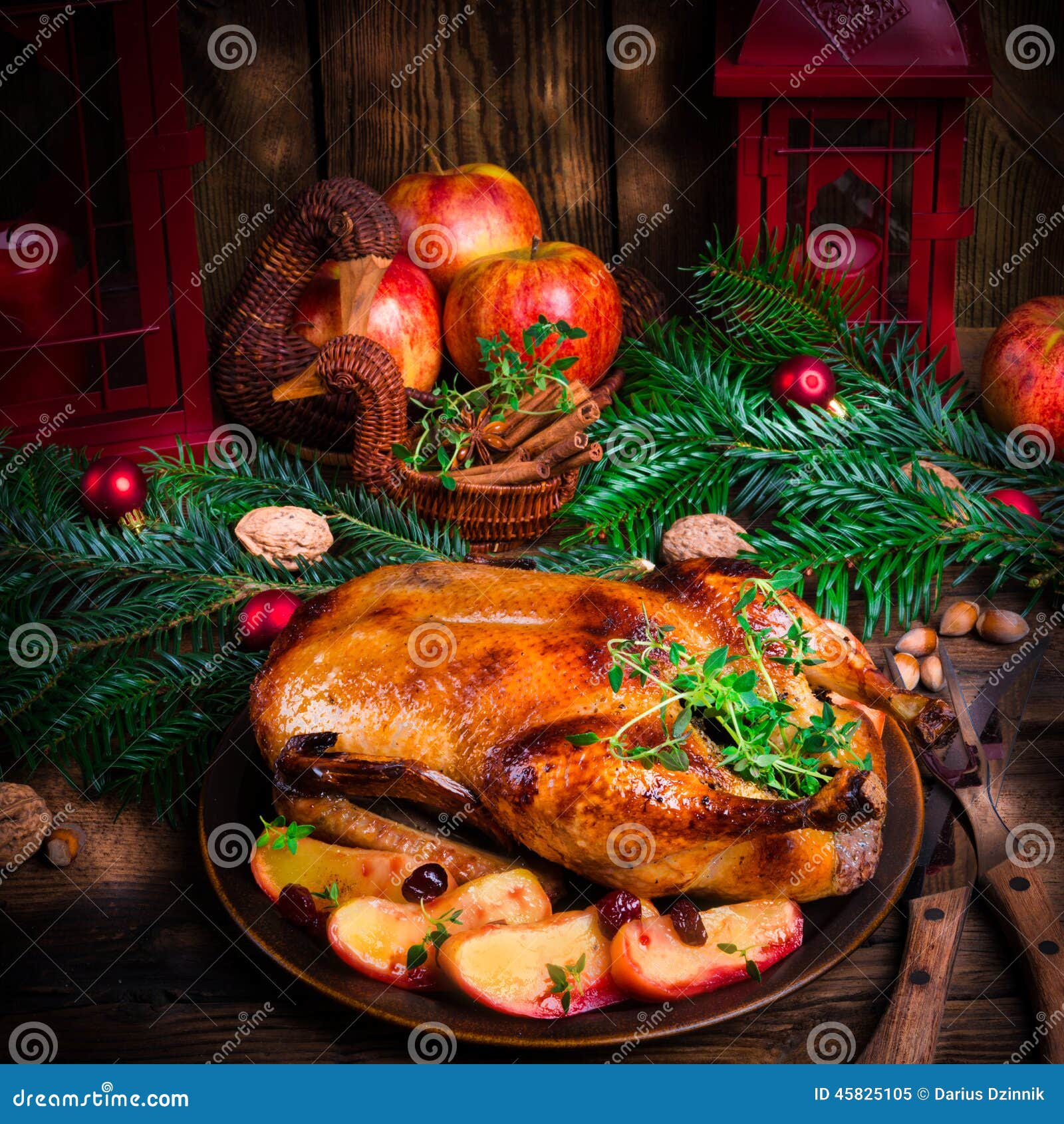 Christmas duck stock image. Image of duck, holiday, christmas - 45825105