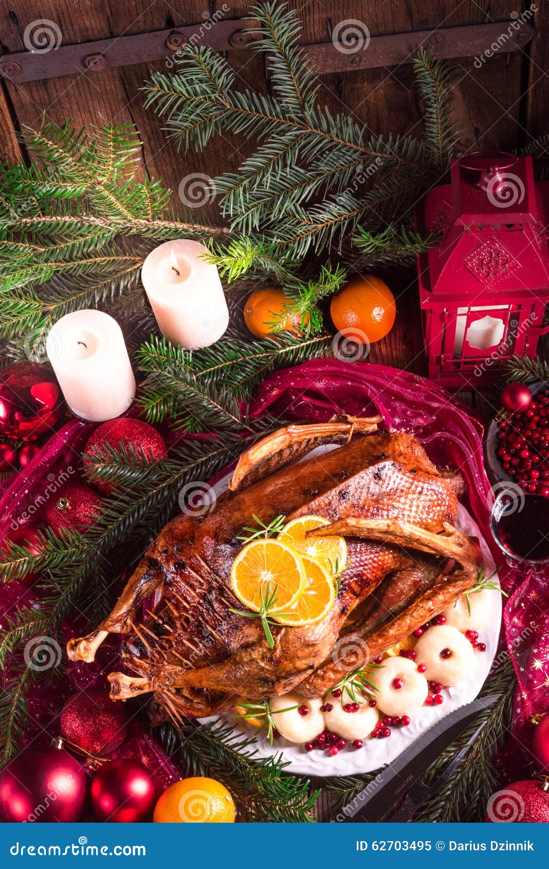 Christmas duck stock image. Image of herb, bird, detail - 62703495