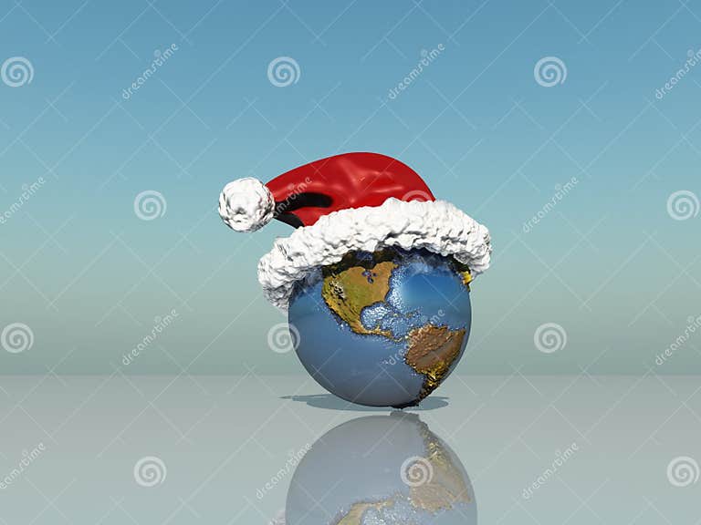 Christmas Earth stock illustration. Illustration of globe - 3539510