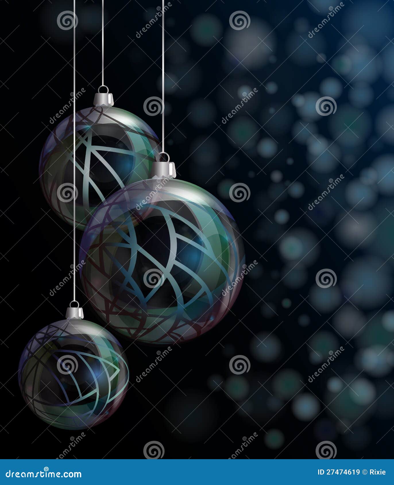 Christmas Elegant Glass Baubles Stock Vector - Illustration of decor ...