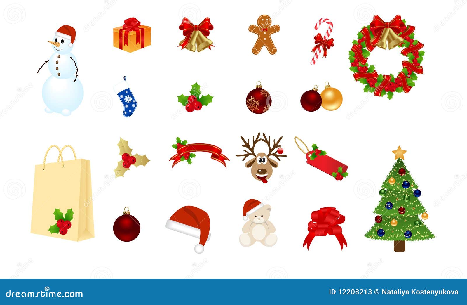 Christmas elements stock vector. Illustration of candy - 12208213