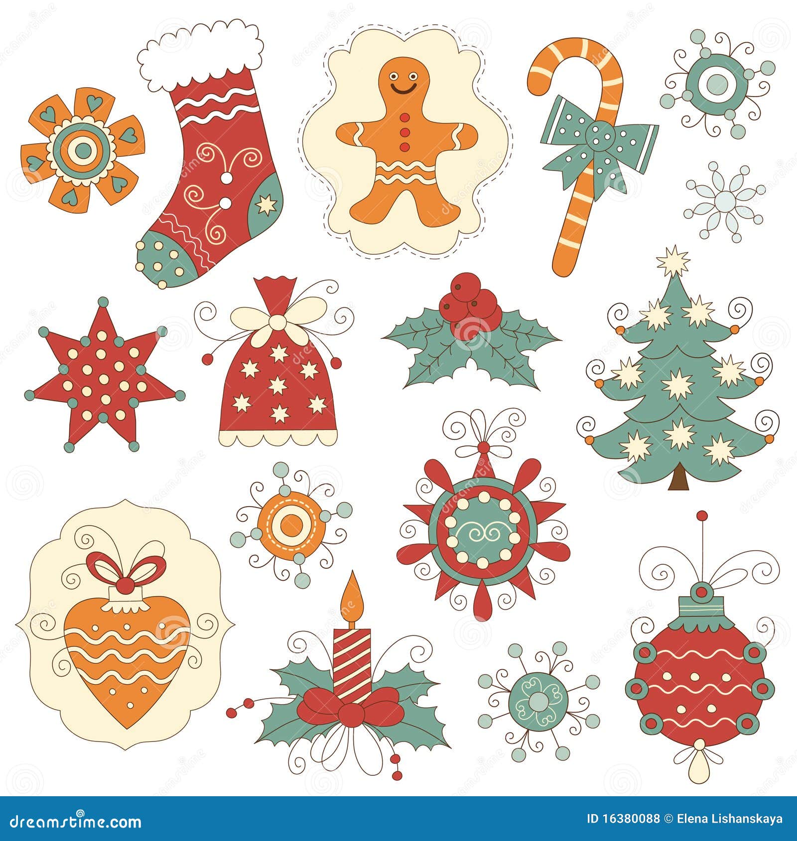 Christmas elements stock vector. Illustration of icon - 16380088