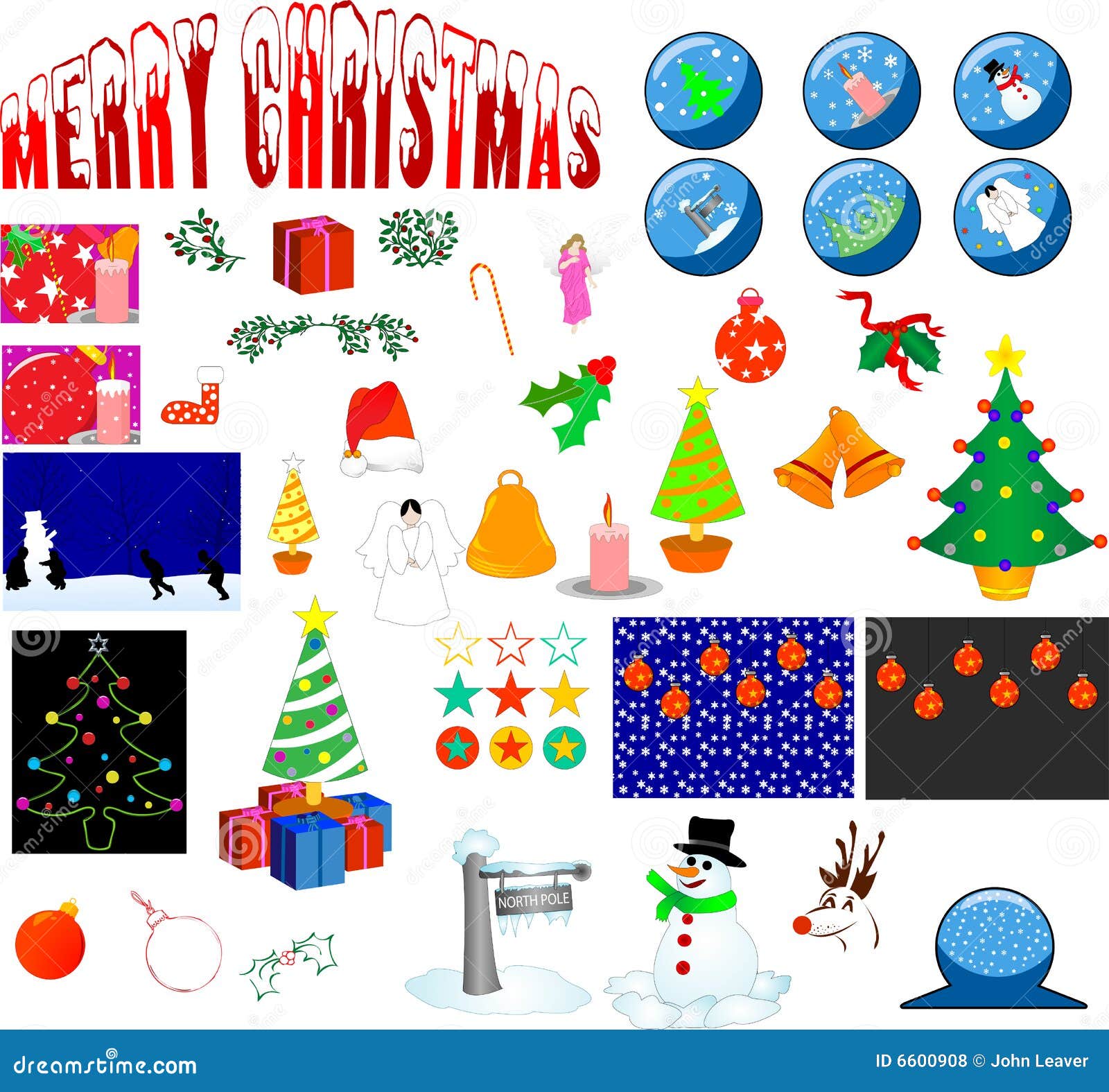 Christmas elements stock vector. Illustration of holiday - 6600908