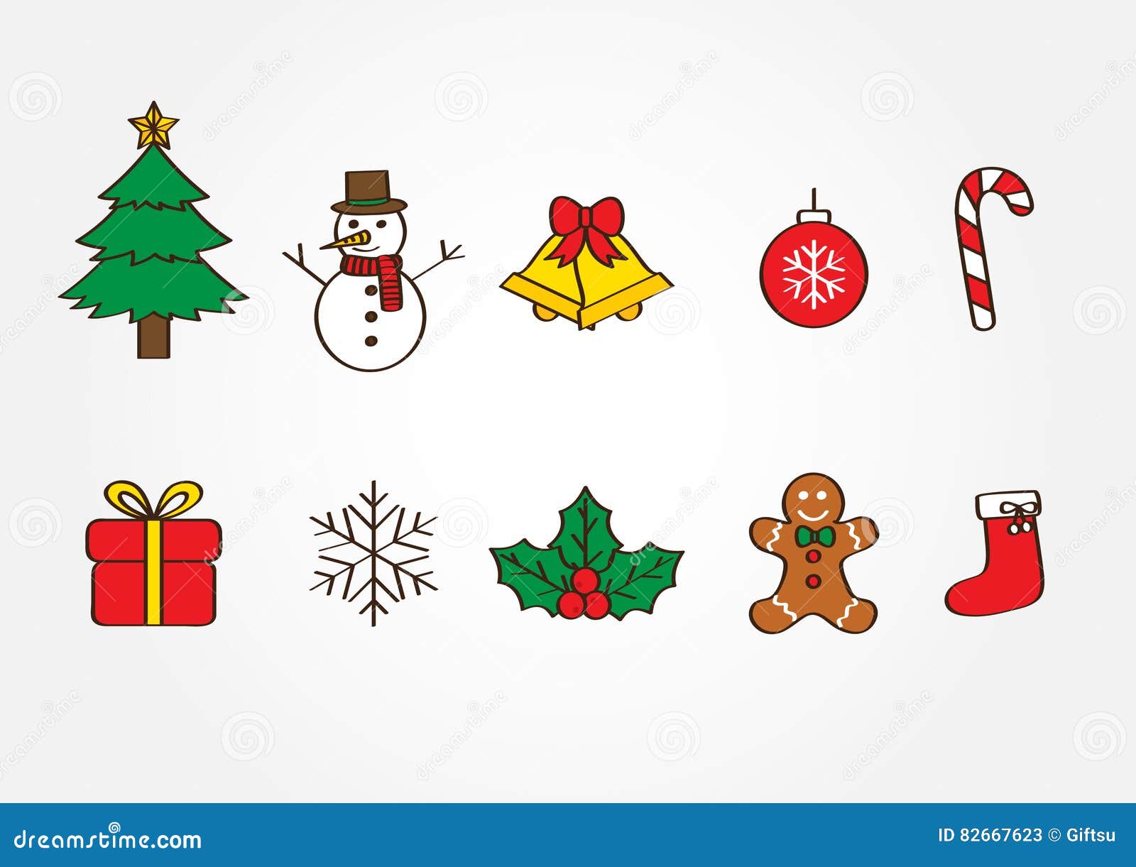 Christmas Elements Vector Illustration Stock Vector - Illustration of ...