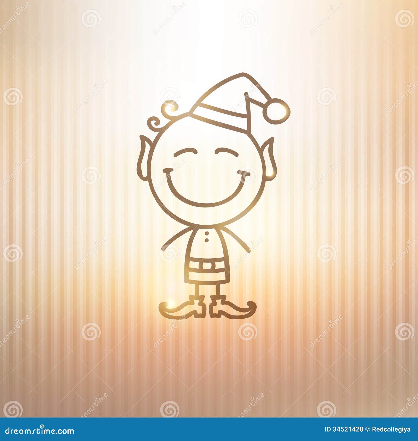 Christmas elf stock vector. Illustration of card, shine - 34521420
