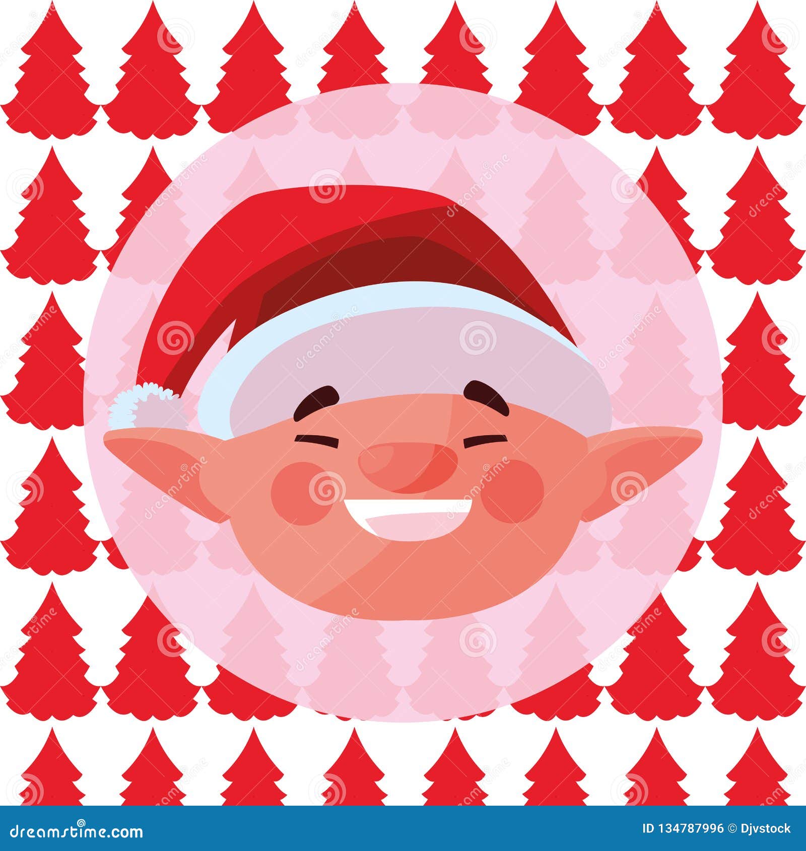 Christmas elf design stock vector. Illustration of year - 134787996