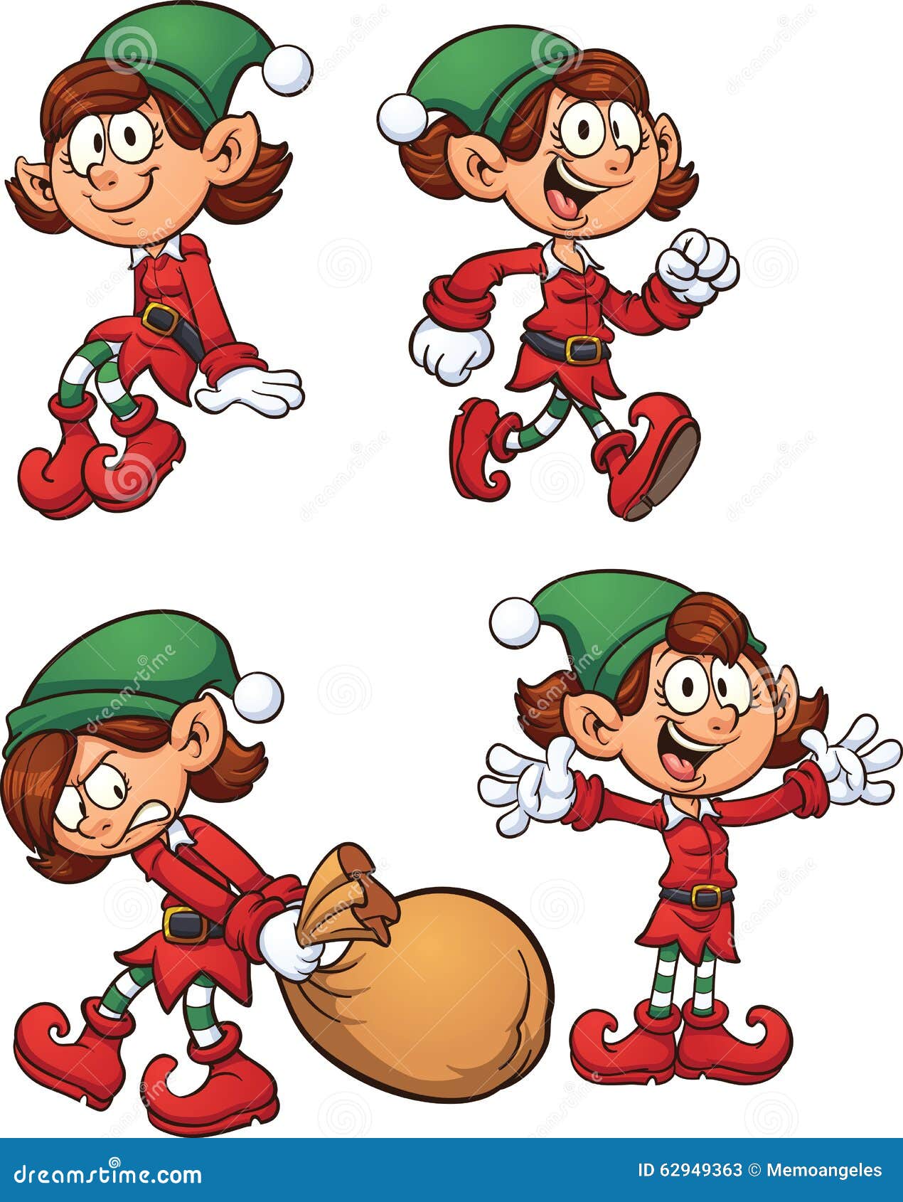 Christmas elf stock vector. Illustration of happy, character - 62949363
