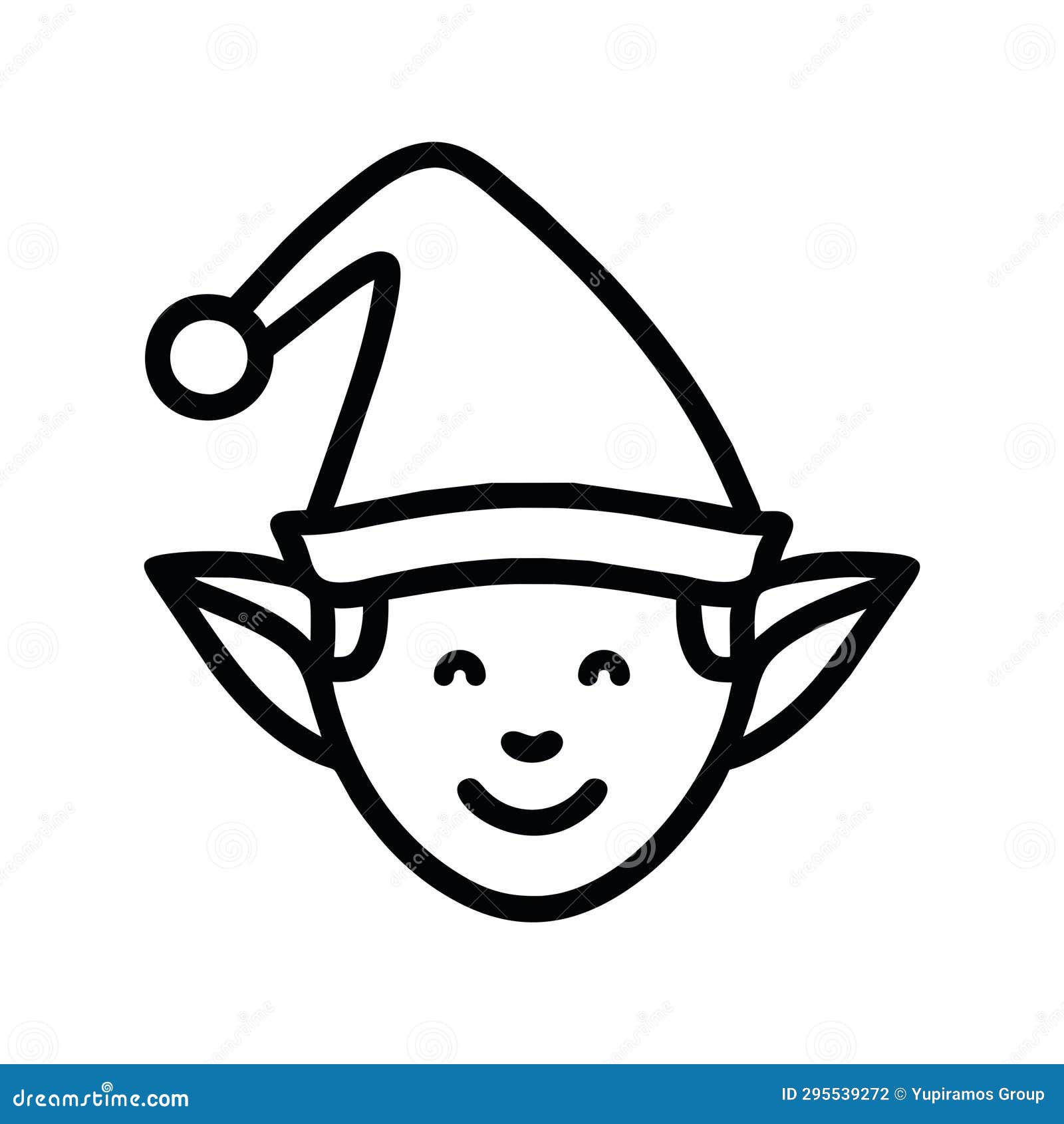 Christmas elf face stock vector. Illustration of little - 295539272
