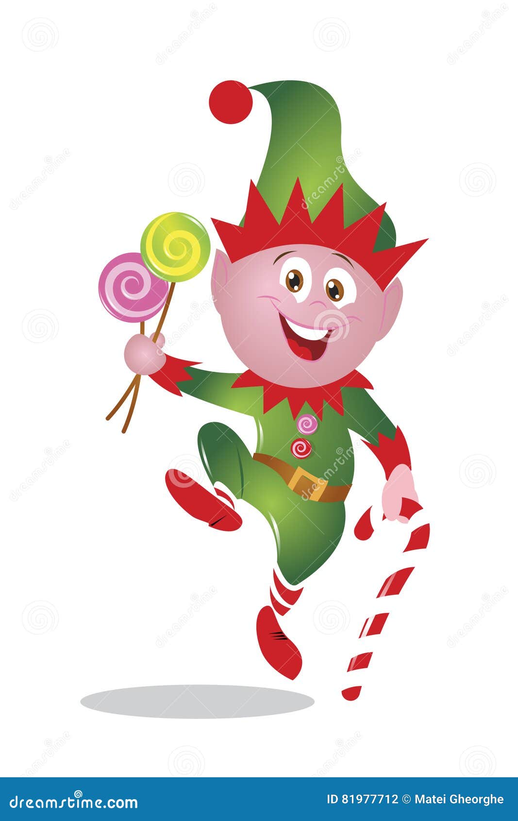 Christmas elf stock vector. Illustration of holiday, hold - 81977712