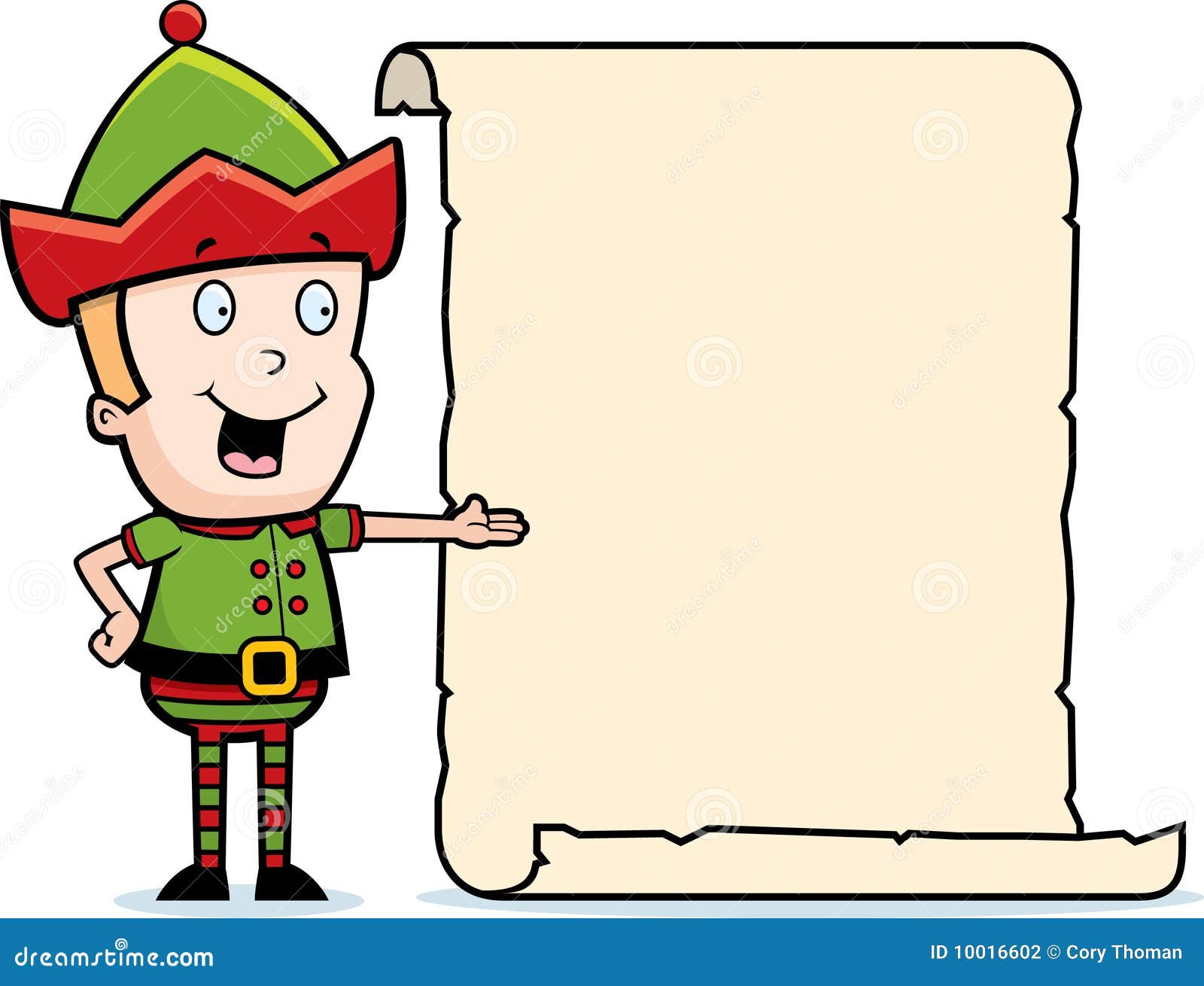 Christmas Elf List stock vector. Illustration of happy - 10016602