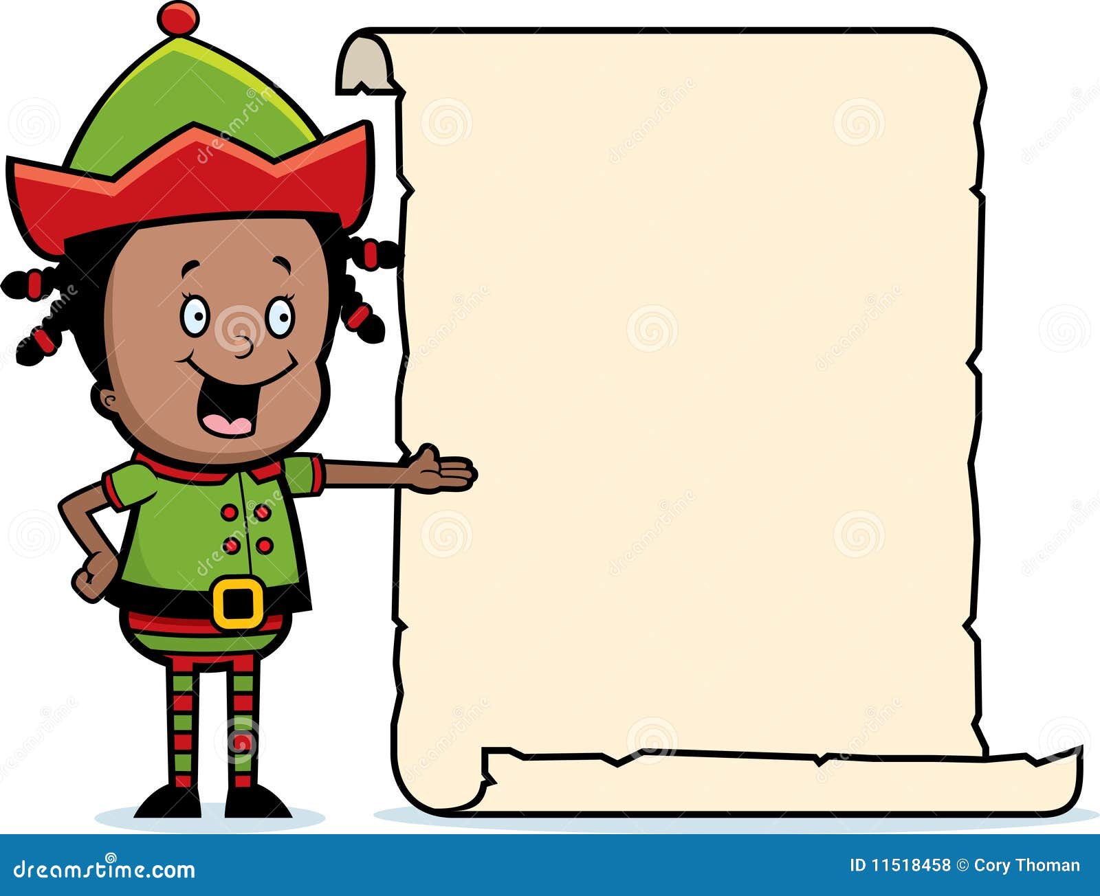 Christmas Elf List stock vector. Illustration of xmas - 11518458