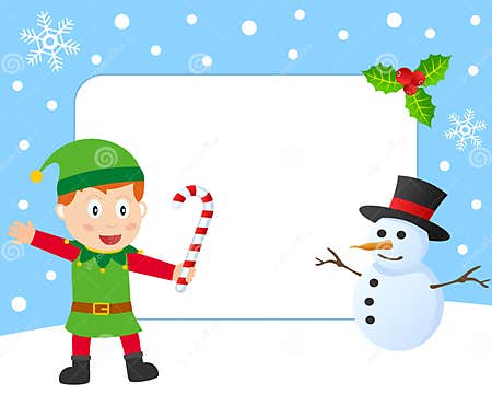 Christmas Elf Photo Frame stock vector. Illustration of green - 22051015