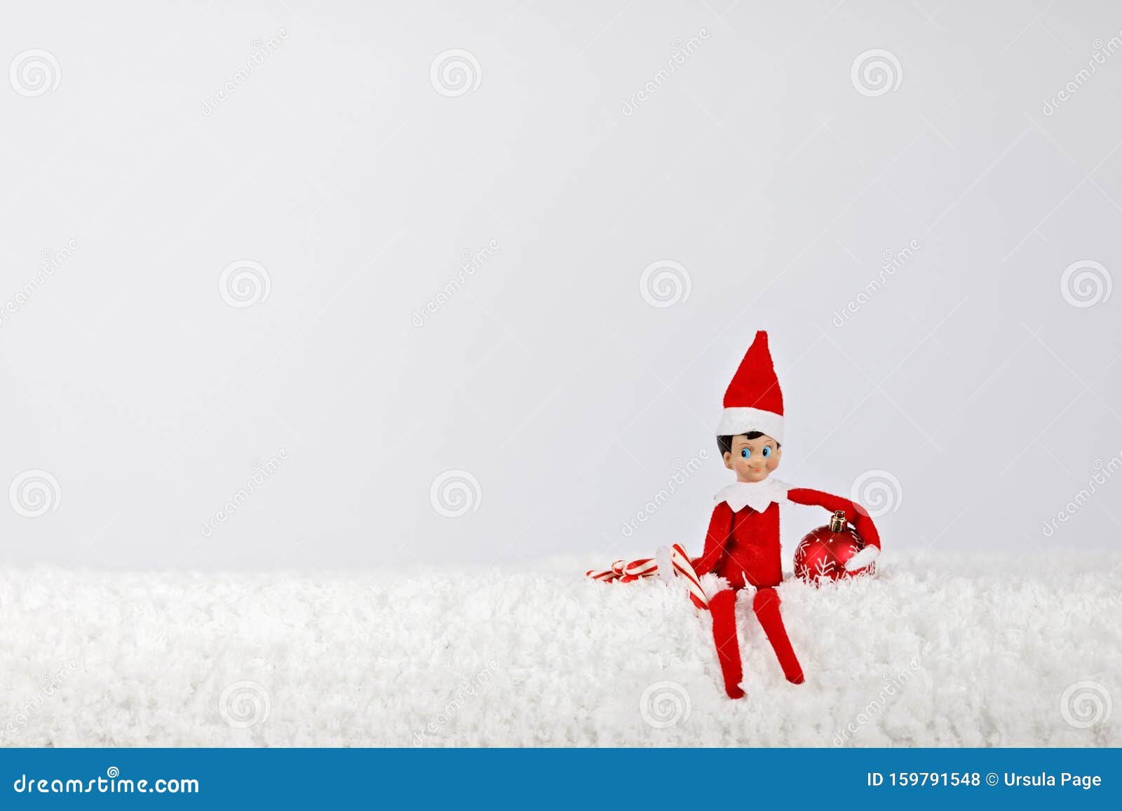 Elf Sitting On Shelf Clipart