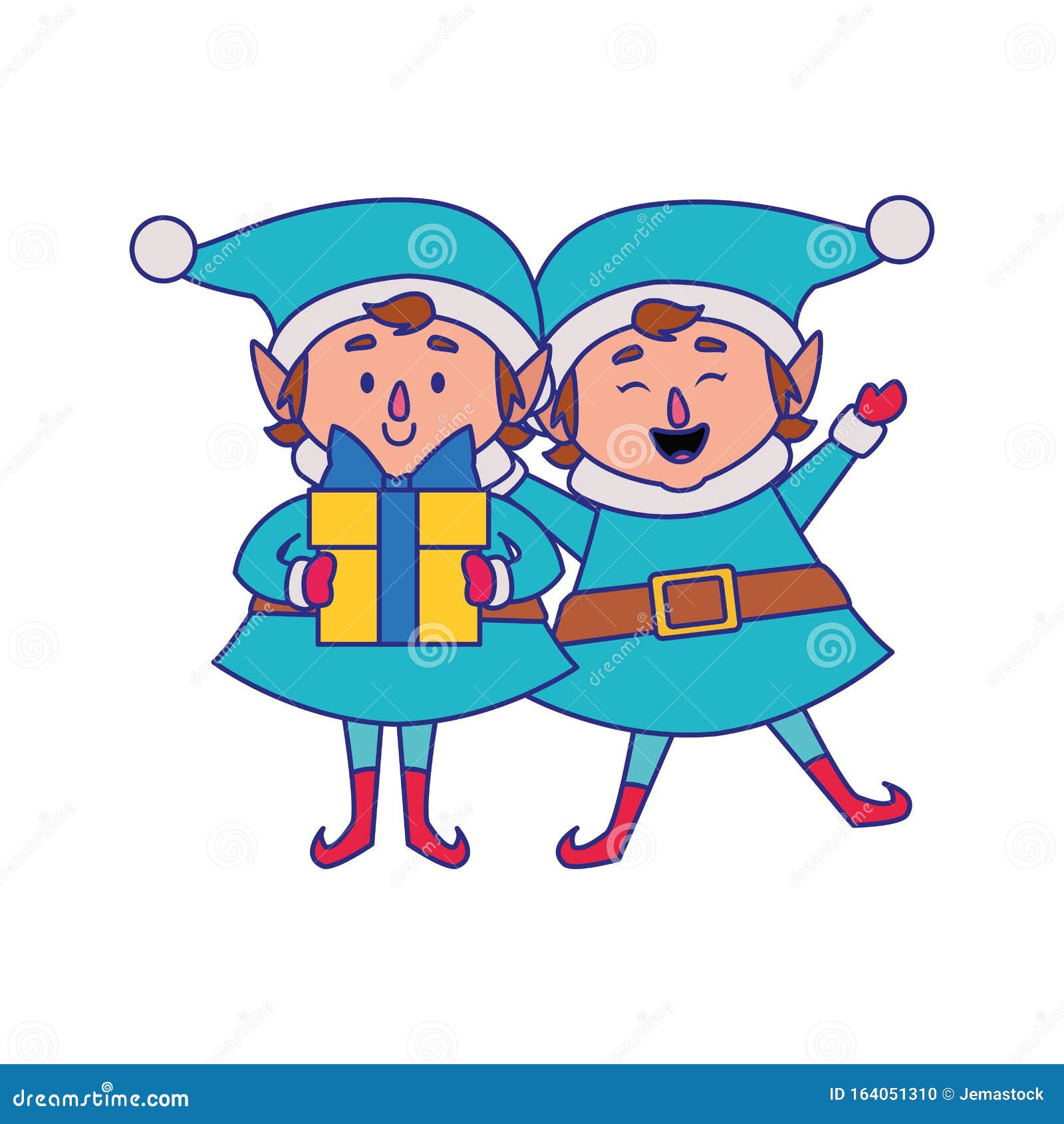 Christmas Elfs Emoji Vector Set. Emojis Smiley Wearing Elf Hat Icon ...