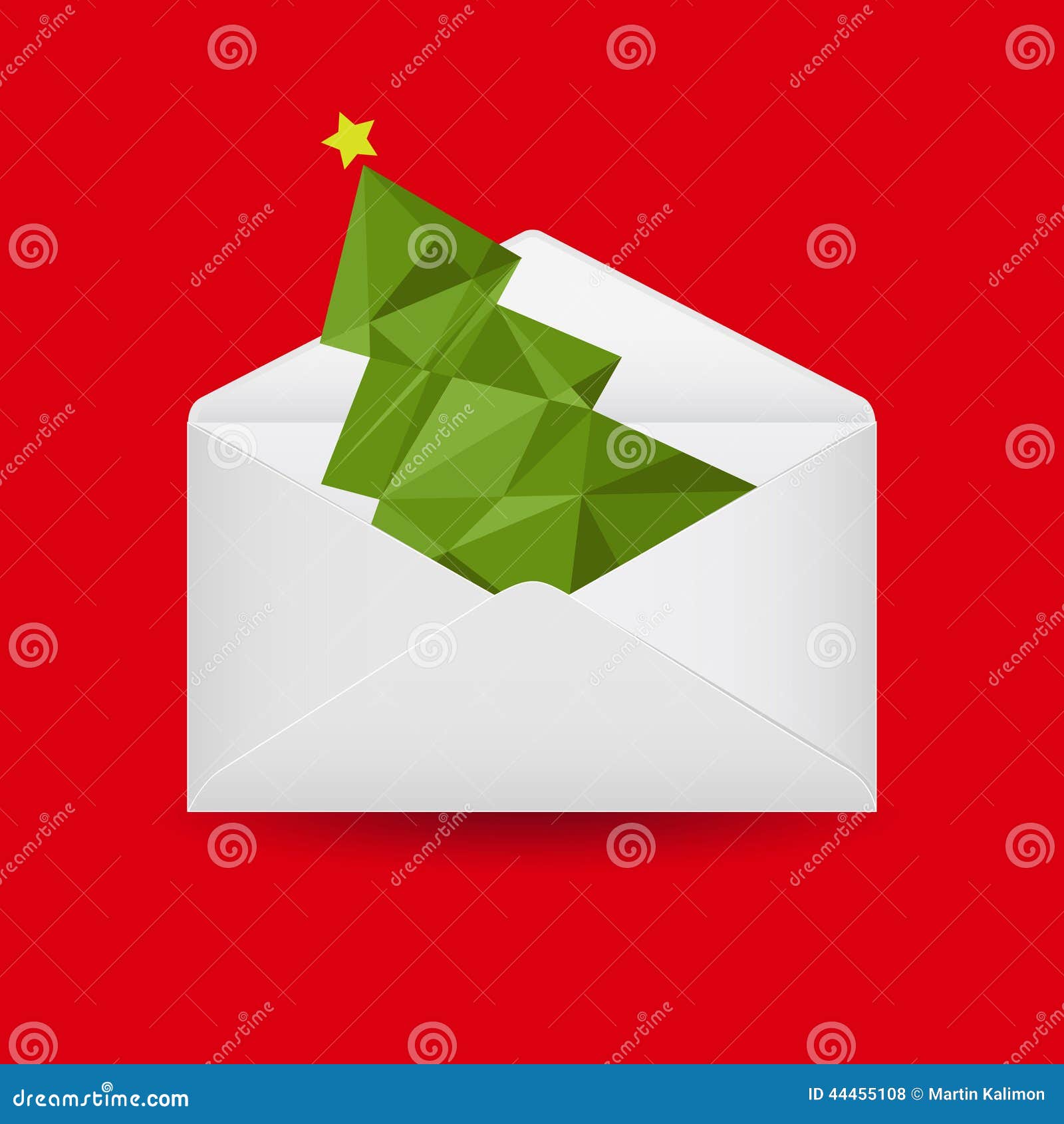 Christmas envelope stock vector. Illustration of creative - 44455108