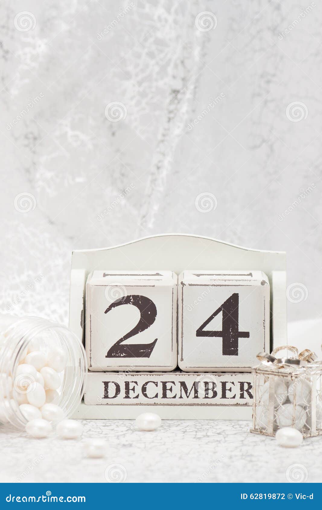 Christmas Eve Date on Calendar. December 24 Stock Photo - Image of ...