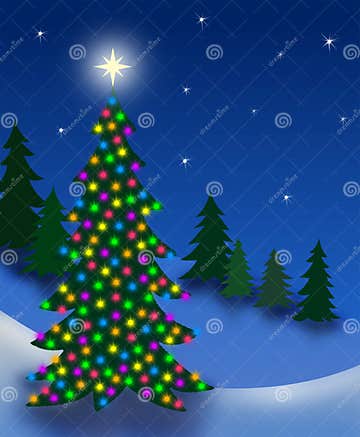 Christmas Eve Tree stock illustration. Illustration of decorations - 922190