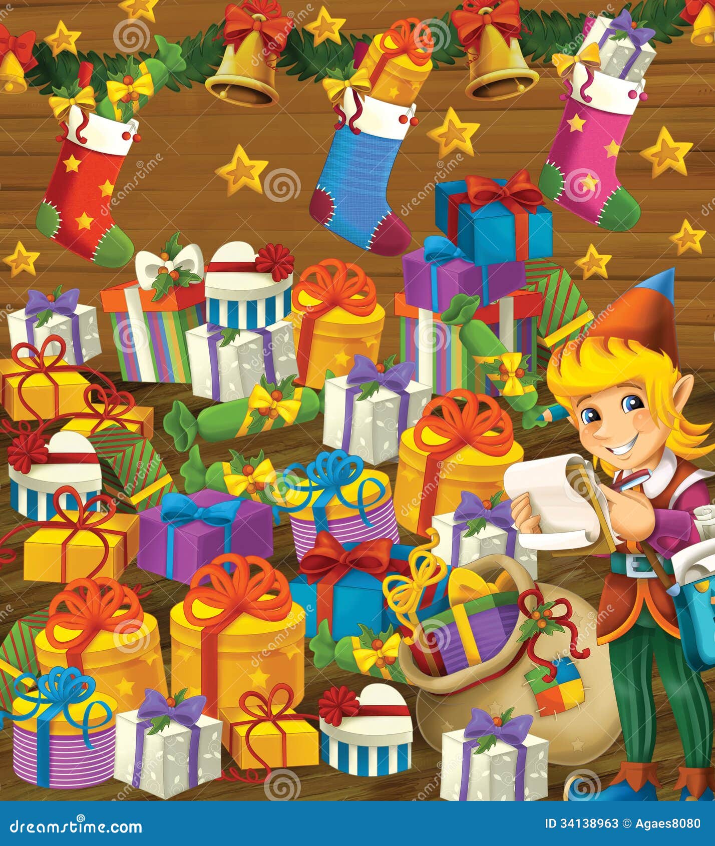 The Christmas Exercise - Book Page - Task for the Children Stock ...