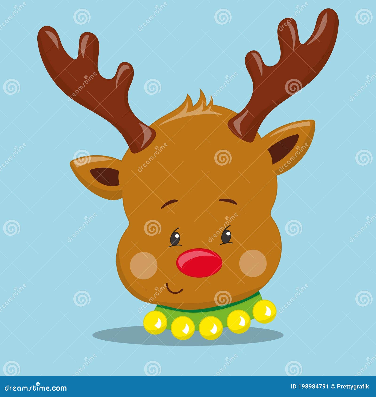 Christmas faces rudolf 01 stock vector. Illustration of christmas ...